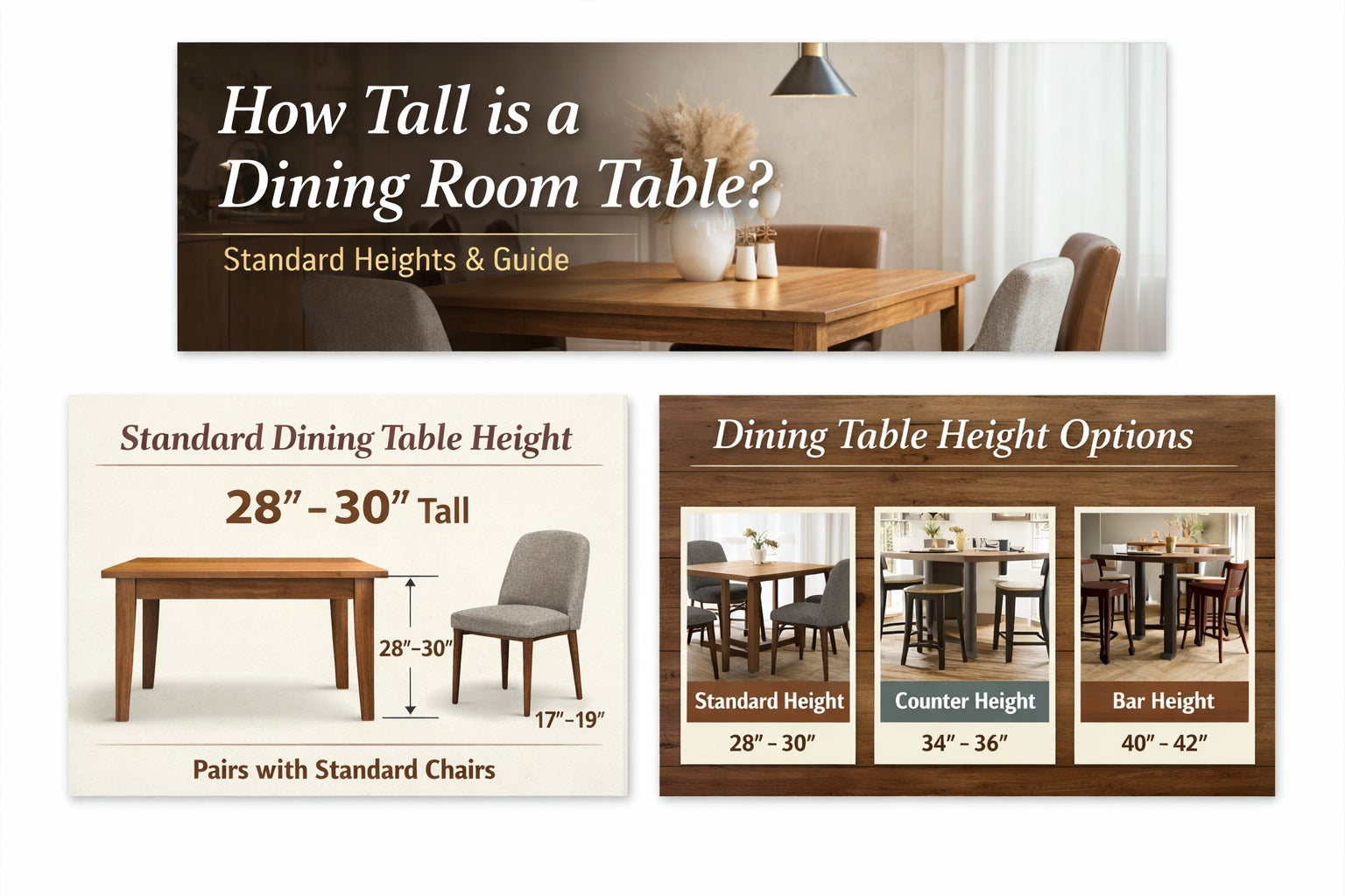 How Tall Is a Dining Room Table? A Simple Guide to Standard Heights ...