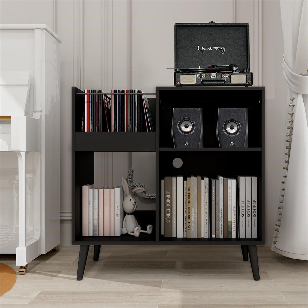 Vinyl Record Player Stand Turntable Stand with Power Outlet – GiraTree