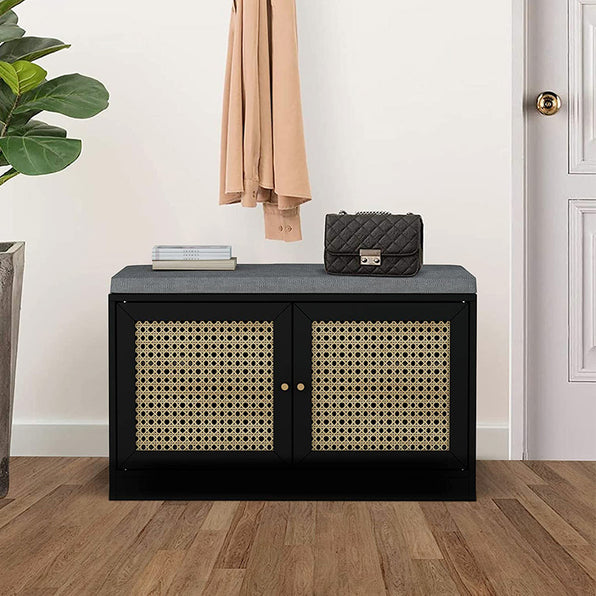 Modern Rattan Storage Cabinet | Giratree – GiraTree